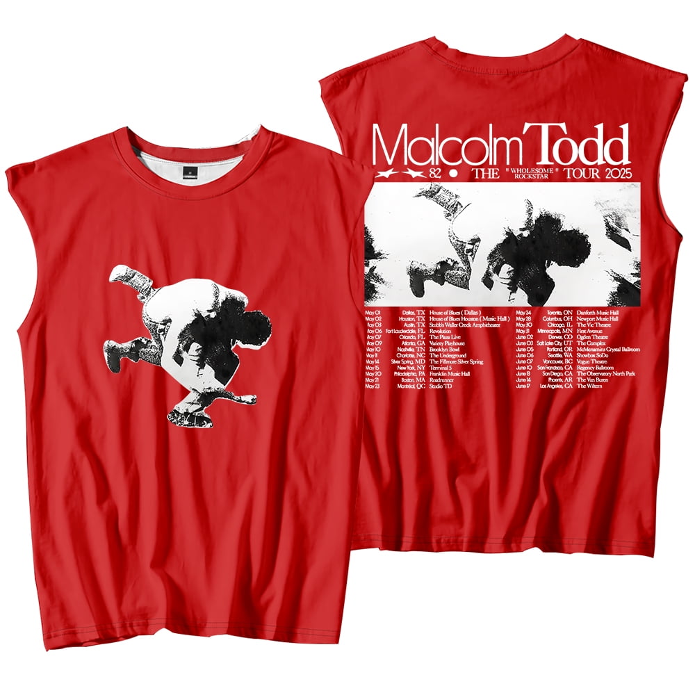 Malcolm Todd 2025 Tour Merch Sleeveless Sport Vest Women Men Outdoor ...