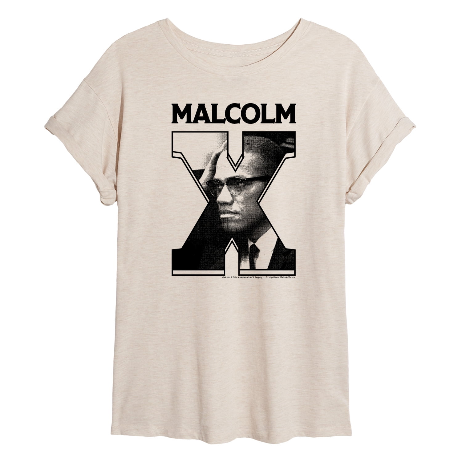 Malcolm X - Malcolm Fill - Juniors Oversized Graphic T-Shirt - Walmart.com