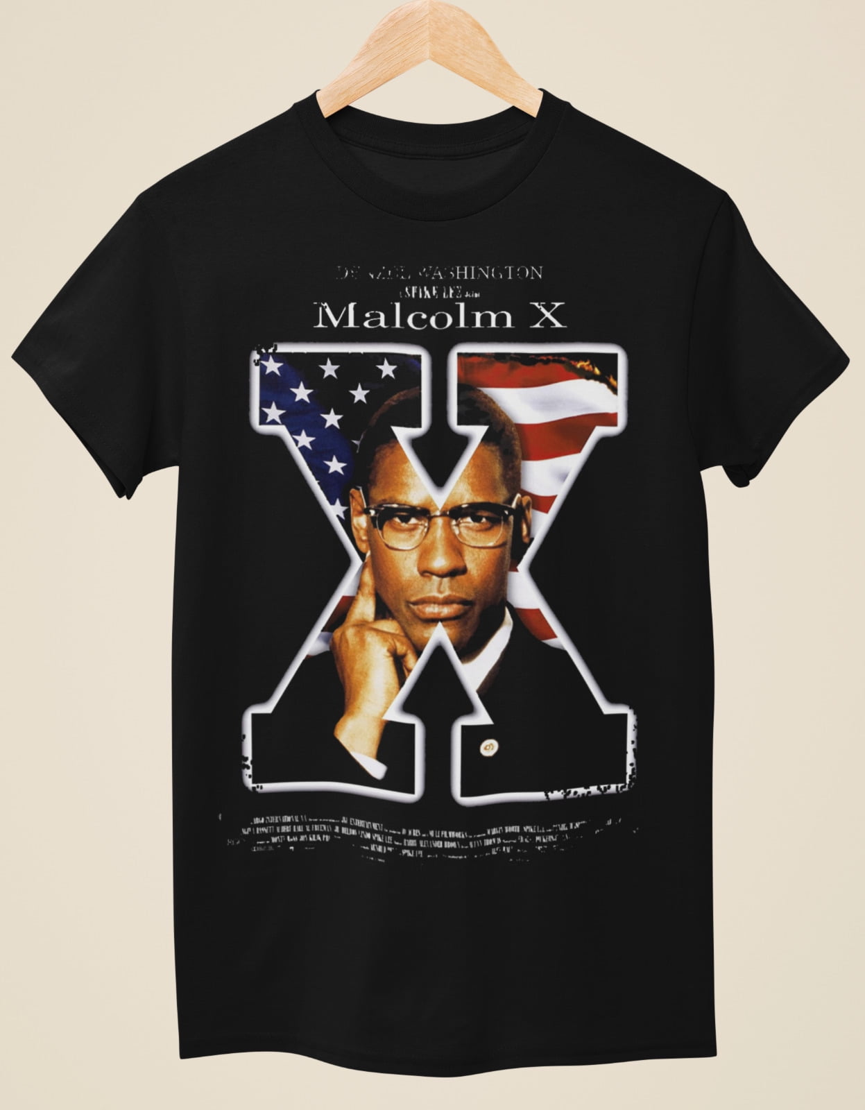 Malcolm X - Movie Poster Inspired Unisex Black T-Shirt - Walmart.com