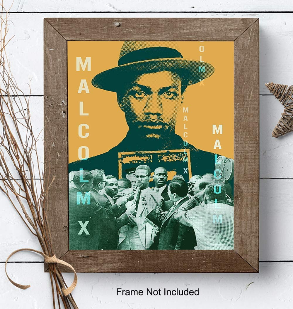 Malcolm X Poster -8x10 Black African American Civil Rights ...