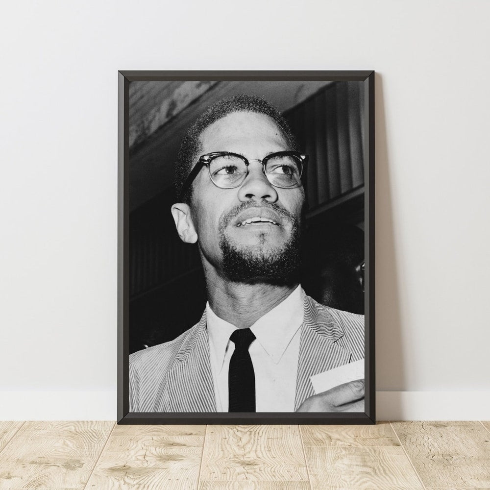 Malcolm X Poster, Malcolm X Print, Malcolm X Wall Art, Politics Poster ...