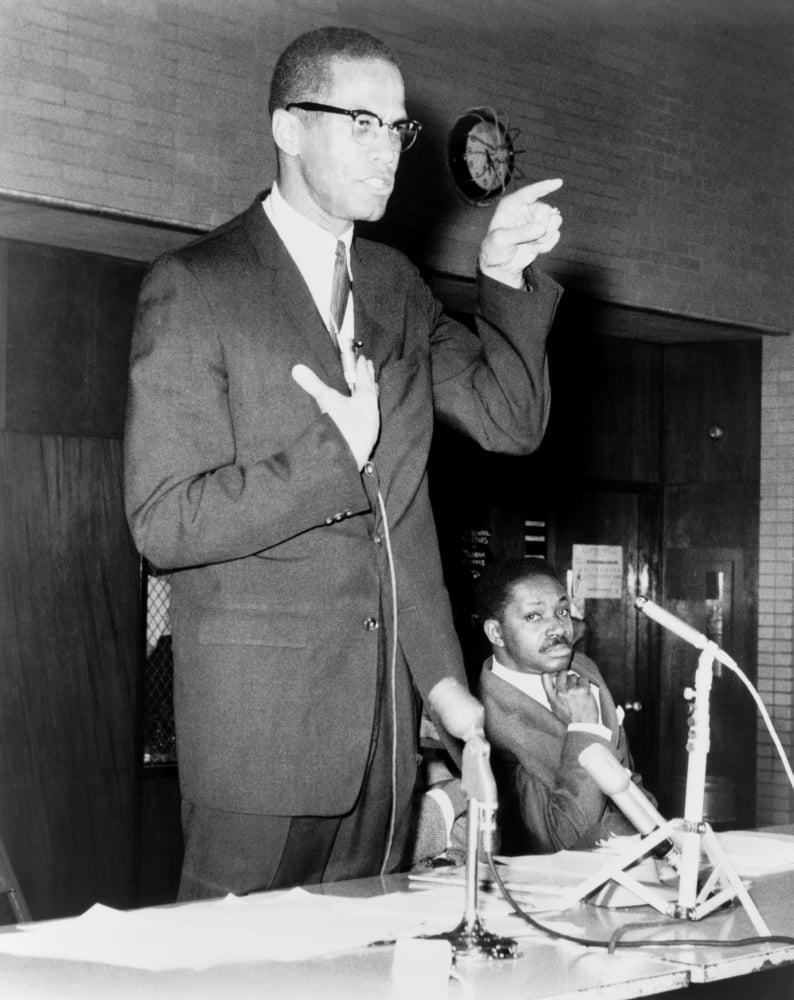 Malcolm X Speaks In Support Of The Harlem School Boycott At A Rally. In ...