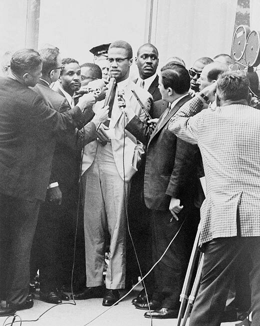 Malcolm X and Interviewers Style - A - 24x36 Inch Laminated Aviation ...