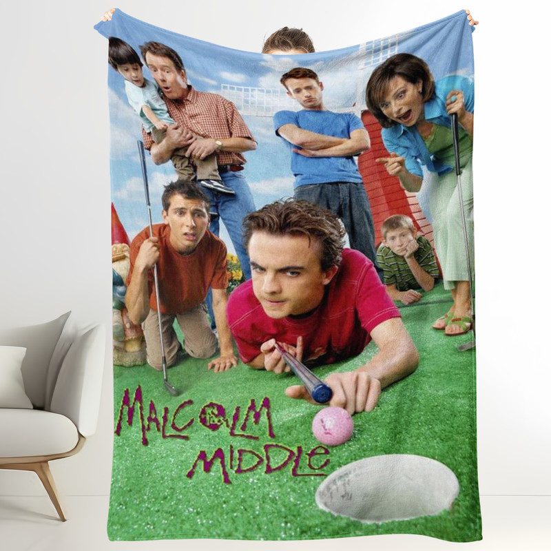 Malcolm in the Middle Movie Cartoon Game Soft Flannel Throws Blankets ...