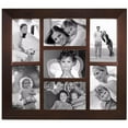 Malden Berkeley 7 Opening Collage Hanging Picture Frame, Brown Wooden ...