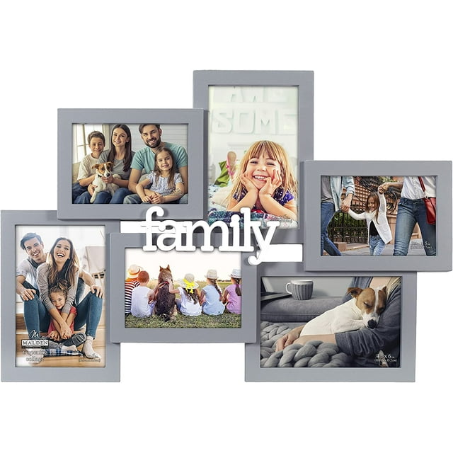 Malden International Designs Family Collage Photo Wall Frame, 6-Opening ...