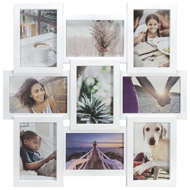Malden International Designs 4x6 9-Opening Dimensional Collage Photo ...