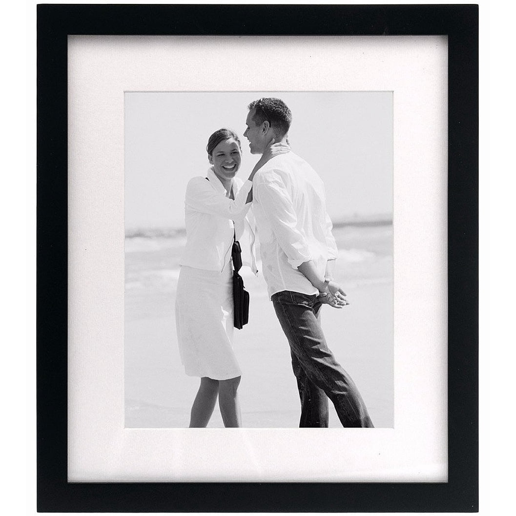 Malden Matted Linear Classic Wood Picture Frame, Black 8x10 - Walmart.com