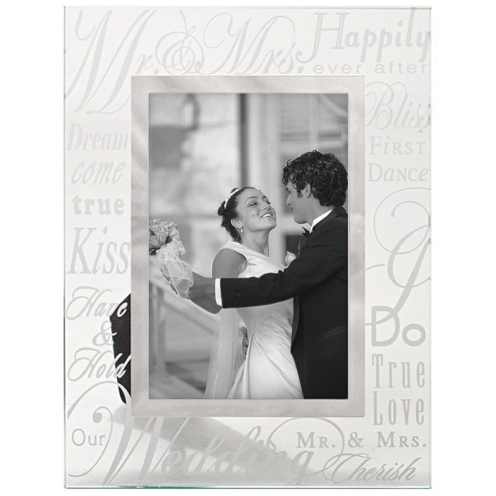Malden Mr. and Mrs. Photo Frame, Couples Love Wedding Decor, 4x6 Size ...