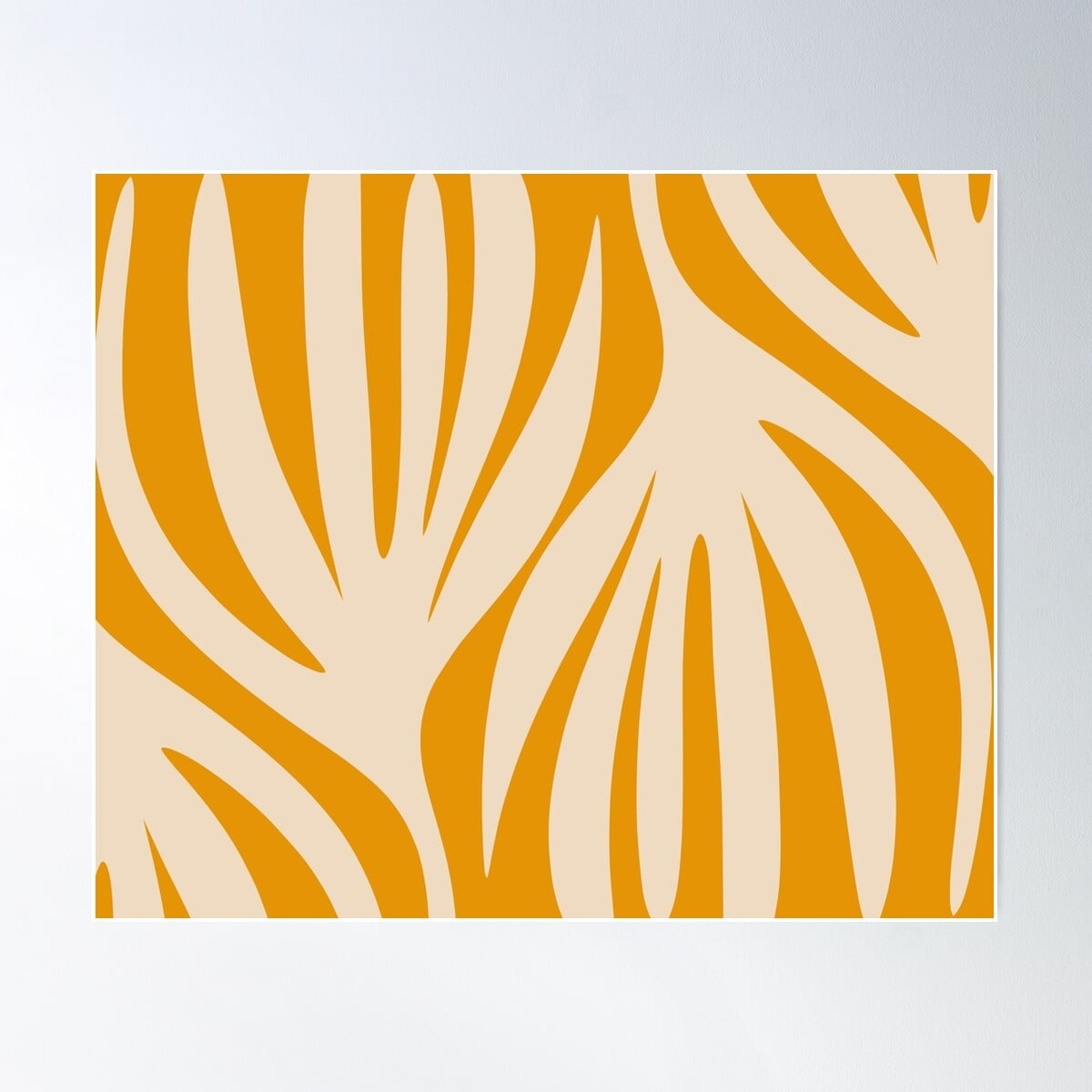 Maldives Abstract Minimalist Botanical Pattern In Honey Mustard Poster ...