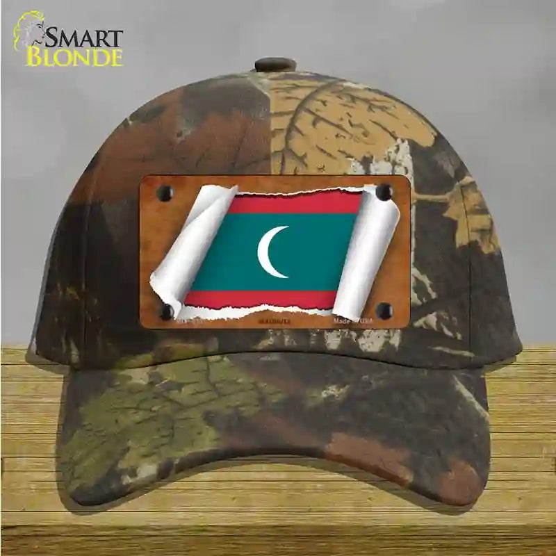 Maldives Flag Scroll Novelty License Plate Hat Cotton Camoflauge ...