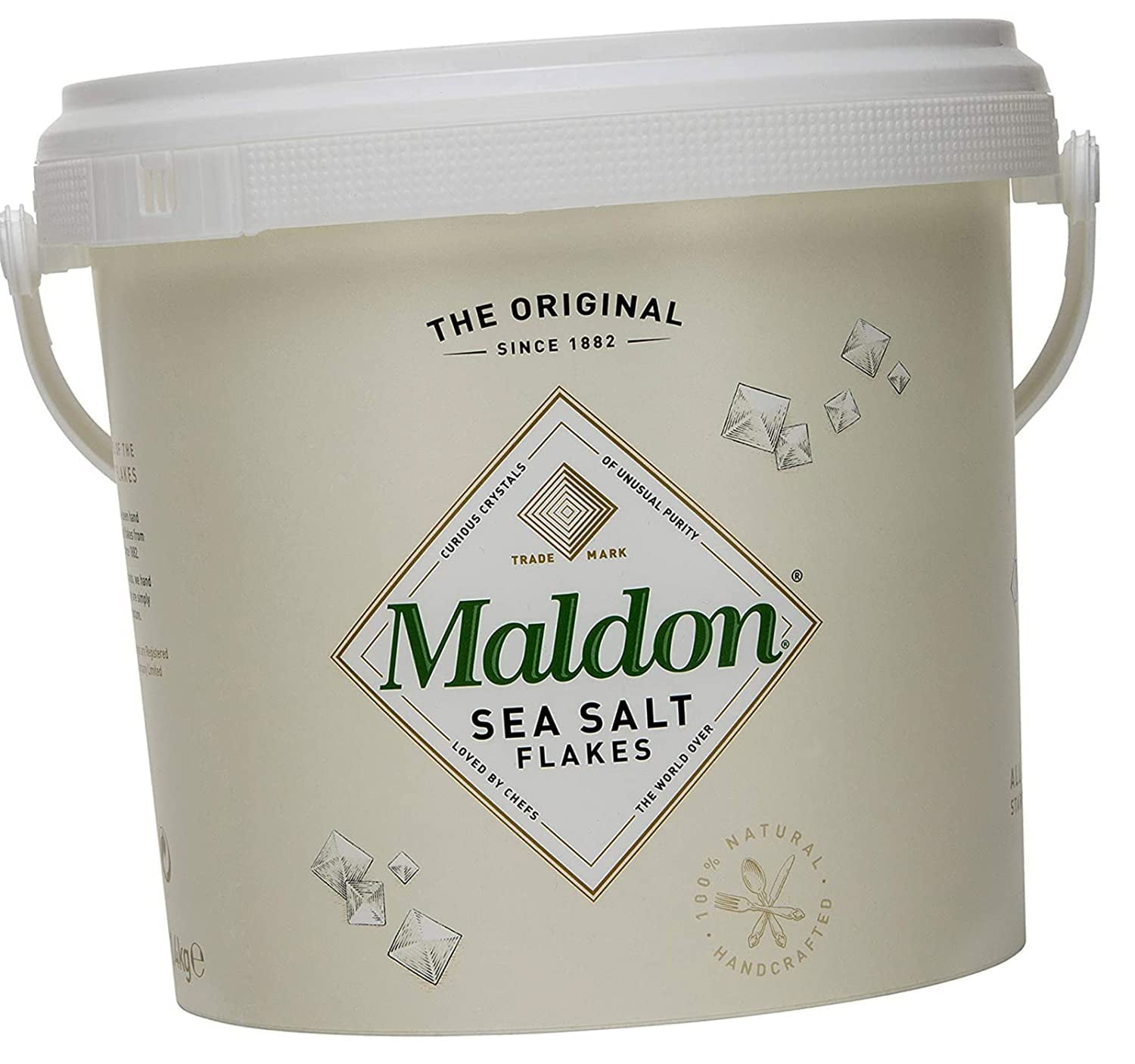 Maldon Salt Company Maldon ESF27 Salt, Sea Salt Flakes, Resealable Tub ...