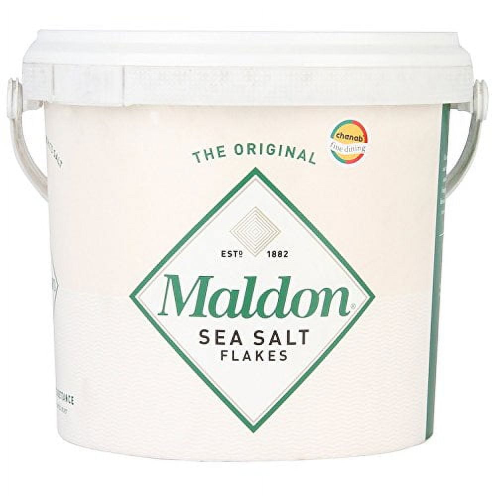 Maldon Natural Pure Sea Salt - Flaky Pyramid-Shaped Crystals - 3.3 lbs ...