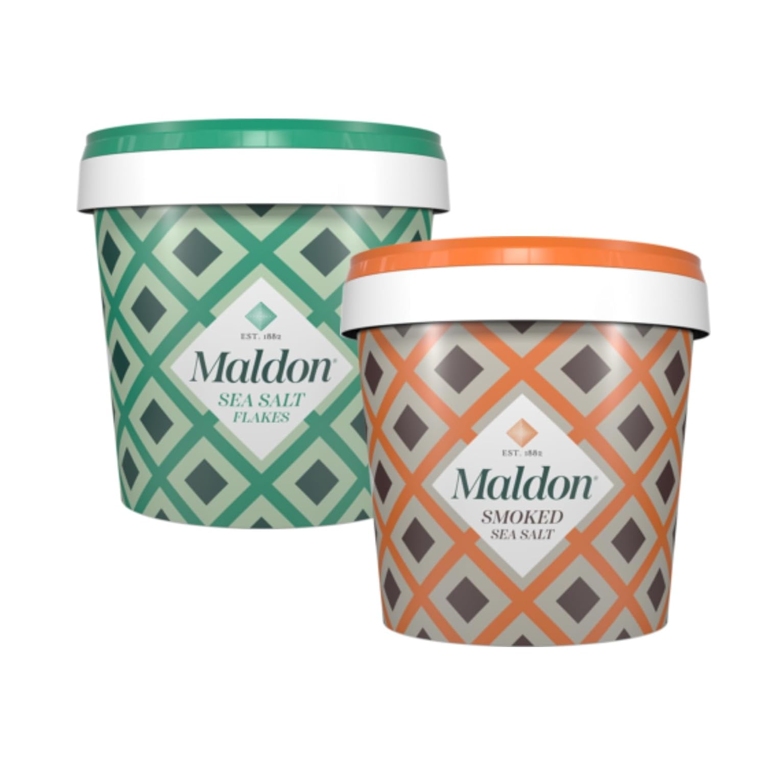 Maldon Variety Pack of Sea Salt Flakes and Smoked Sea Salt, 1 Bucket ...