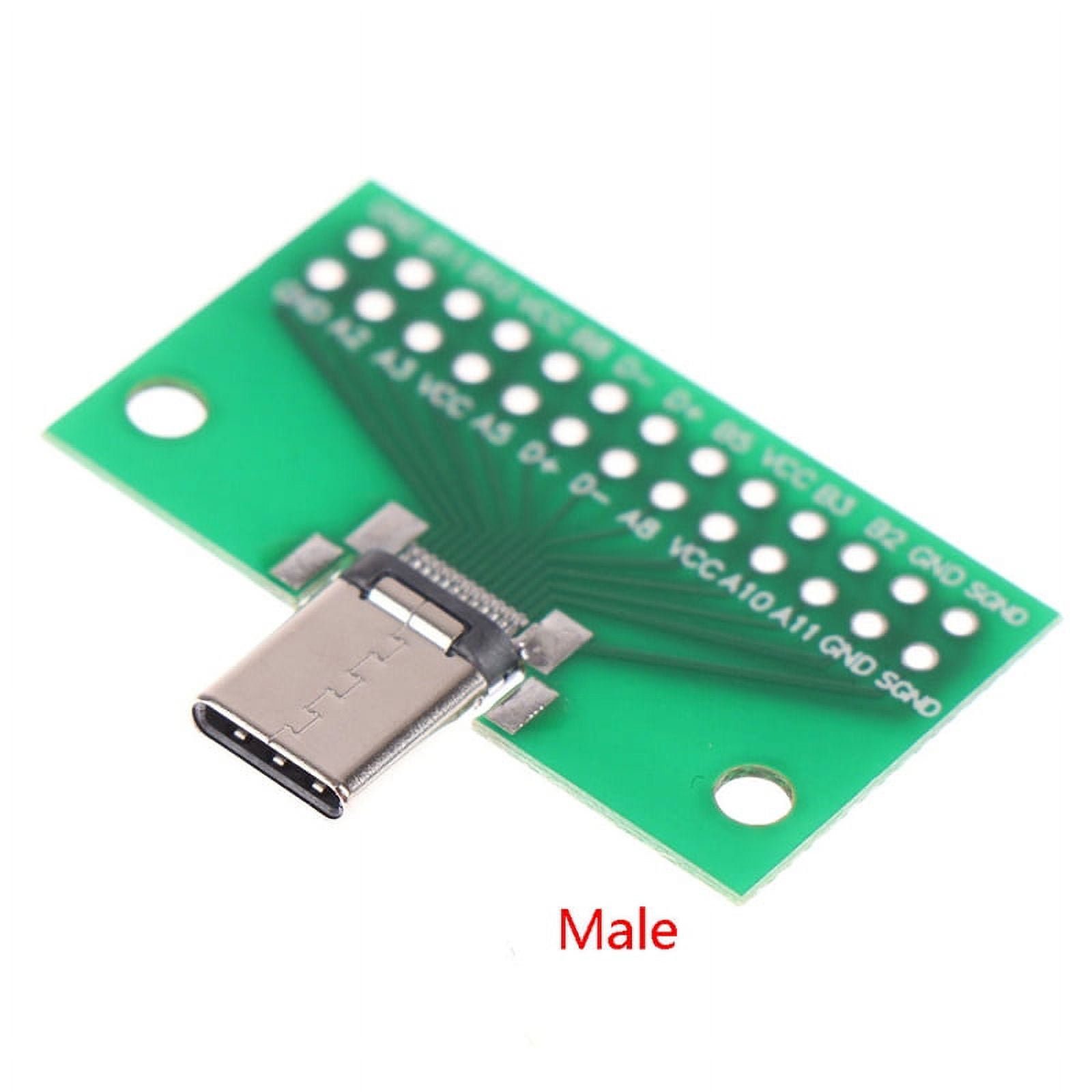 Male 24 2p Usb 3 1 Type C Male Female Test Pcb Board Adapter 2 54mm