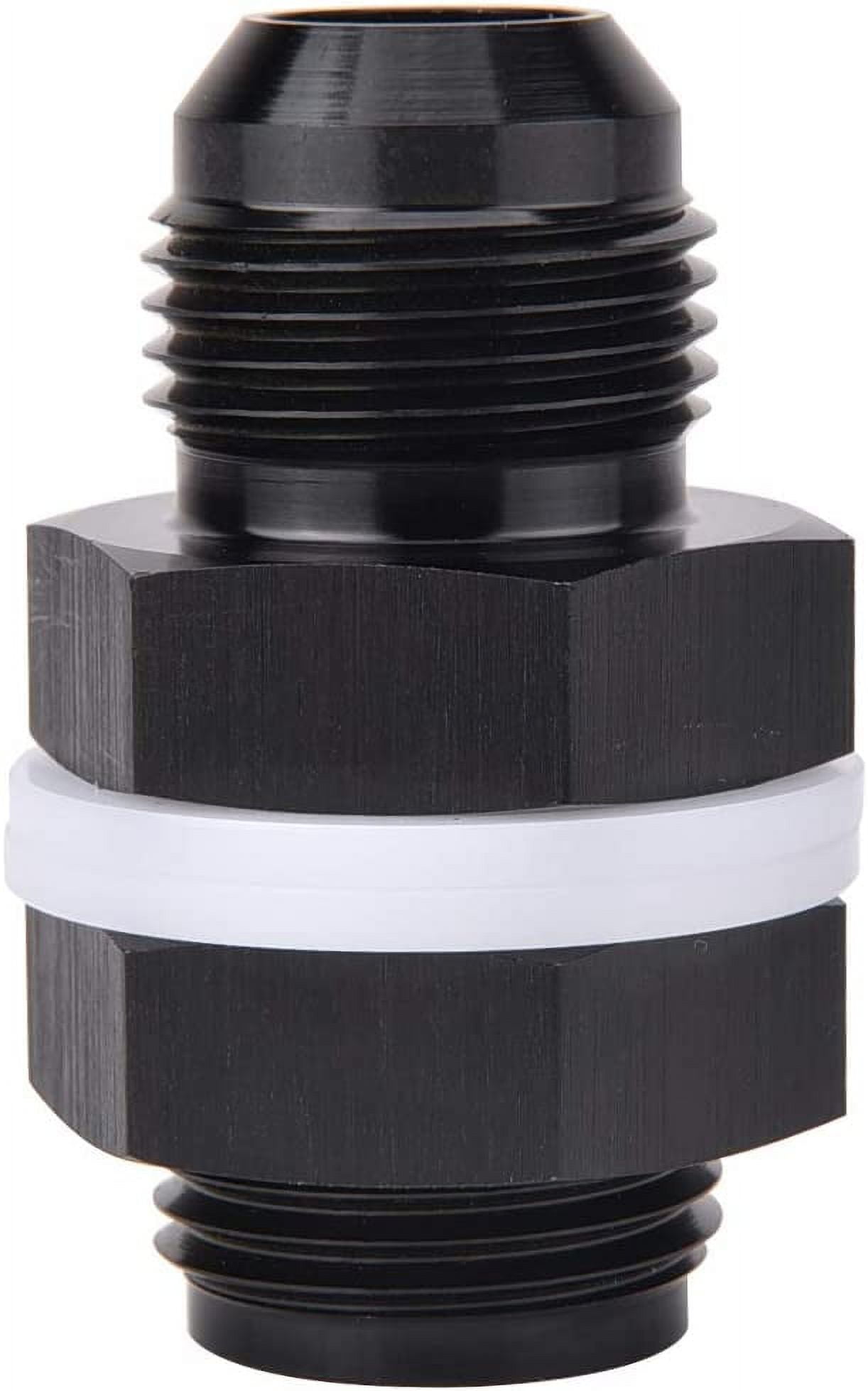 Male 6AN Bulkhead Fuel Cell Fitting Adapter Aluminum Straight - Walmart.com