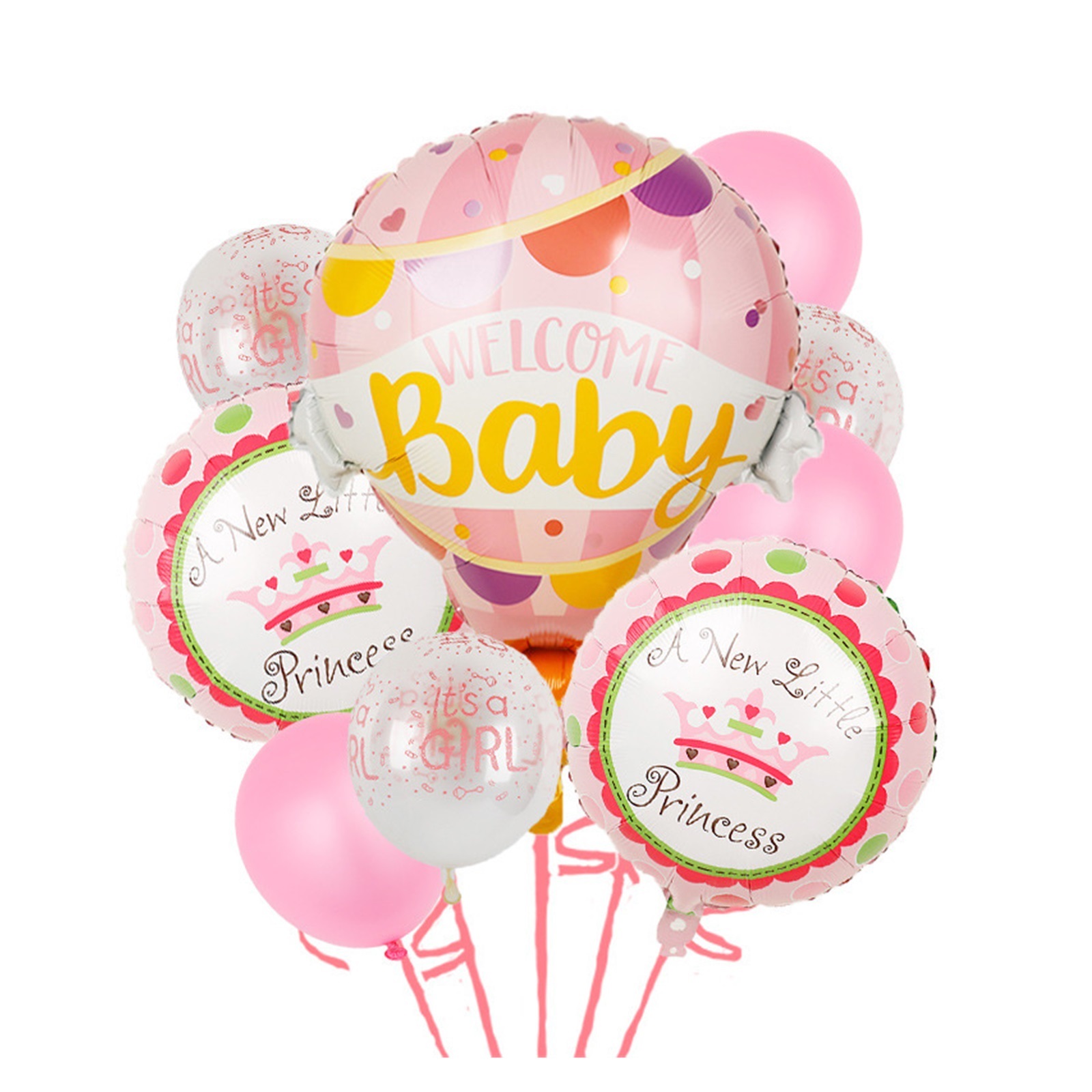 Male And Female Baby Baby Shower Balloon Baby Baptism Hot Air Balloon ...