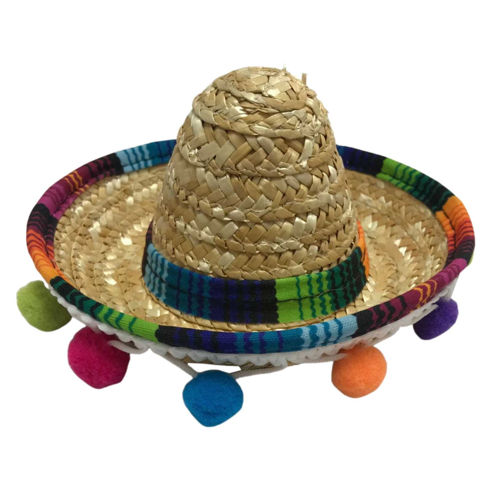 Male And Women Style Mexican Straw Hat Ethnic Style Summer Straw Craft ...