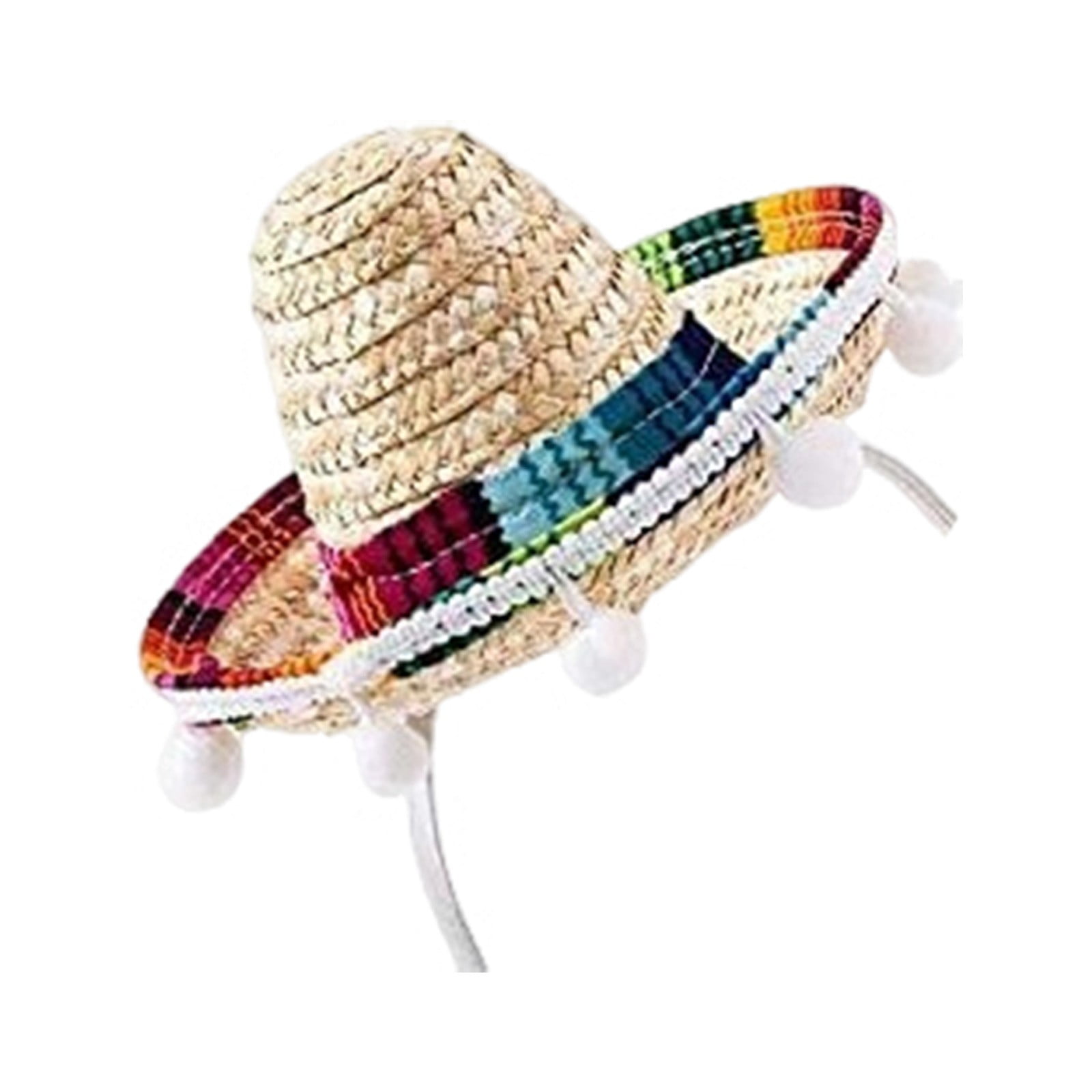 Male And Women Style Mexican Straw Hat Ethnic Style Summer Straw Craft ...