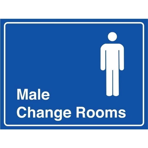 Male Change Room Blue Sign Metal 12"X8" Rust Free Aluminum,Indoor ...