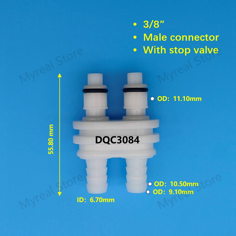 Male Connector 3-8-CPC Double-Channel Drain and Access Valve, Plastic ...