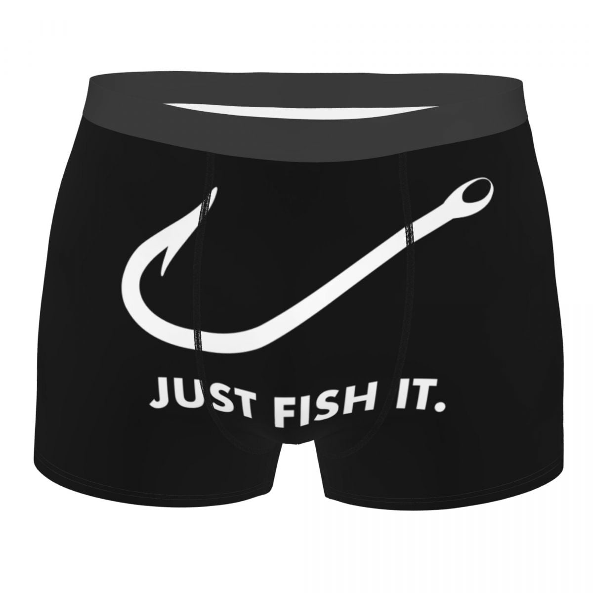 Male Cool Fishing Just Fish It Underwear Fisherman Boxer Briefs Soft ...