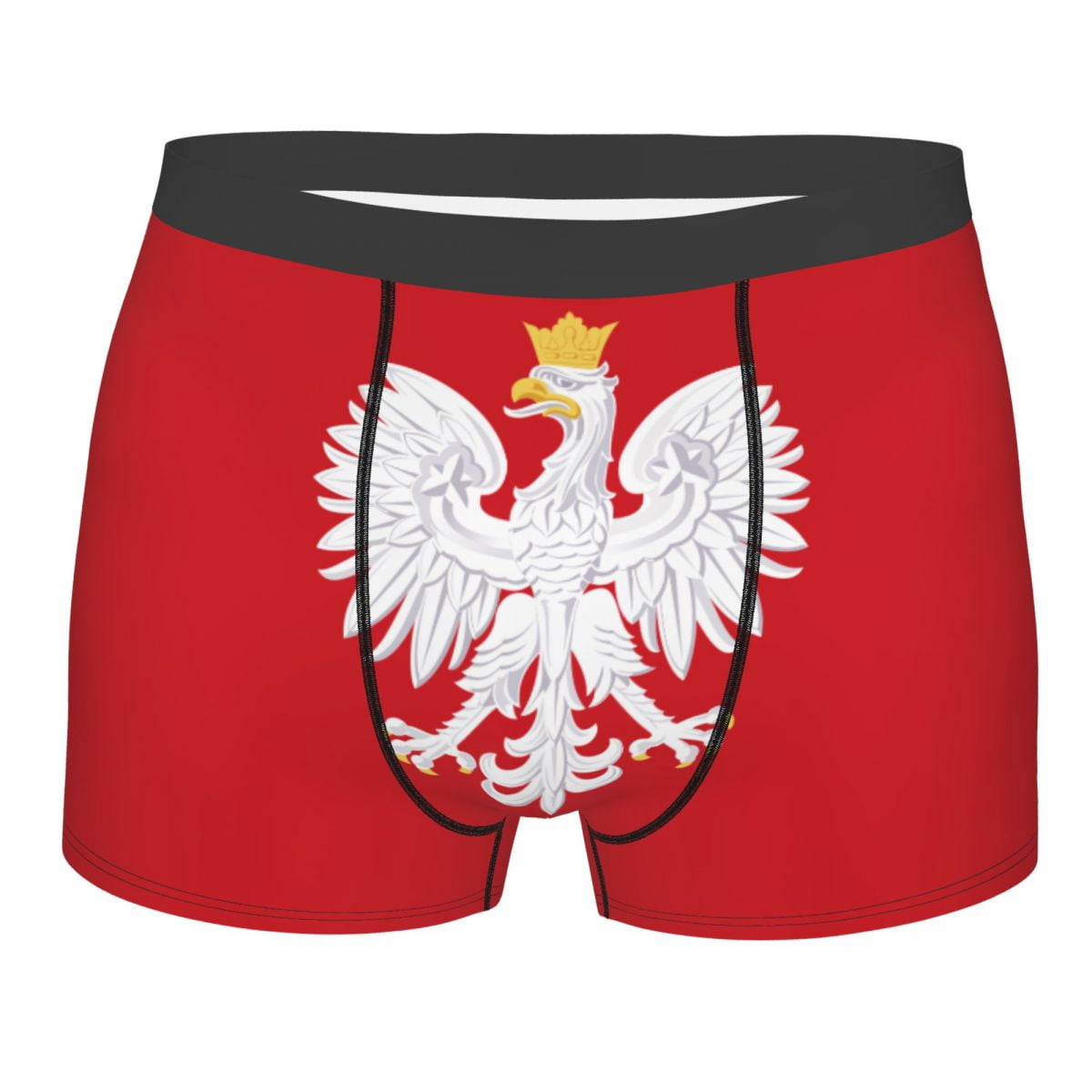 Male Cool Polska Polish Eagle Underwear Poland Coat of Arms Boxer Briefs Breathbale Shorts ...