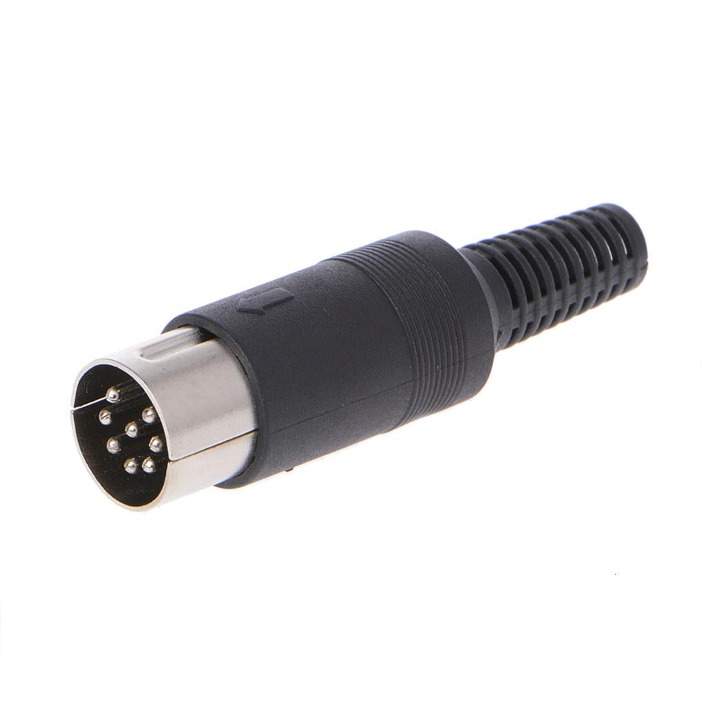 Male DIN Plug Socket Connector 3/4/5/6/7/8 PIN Chassis Cable Mount ...