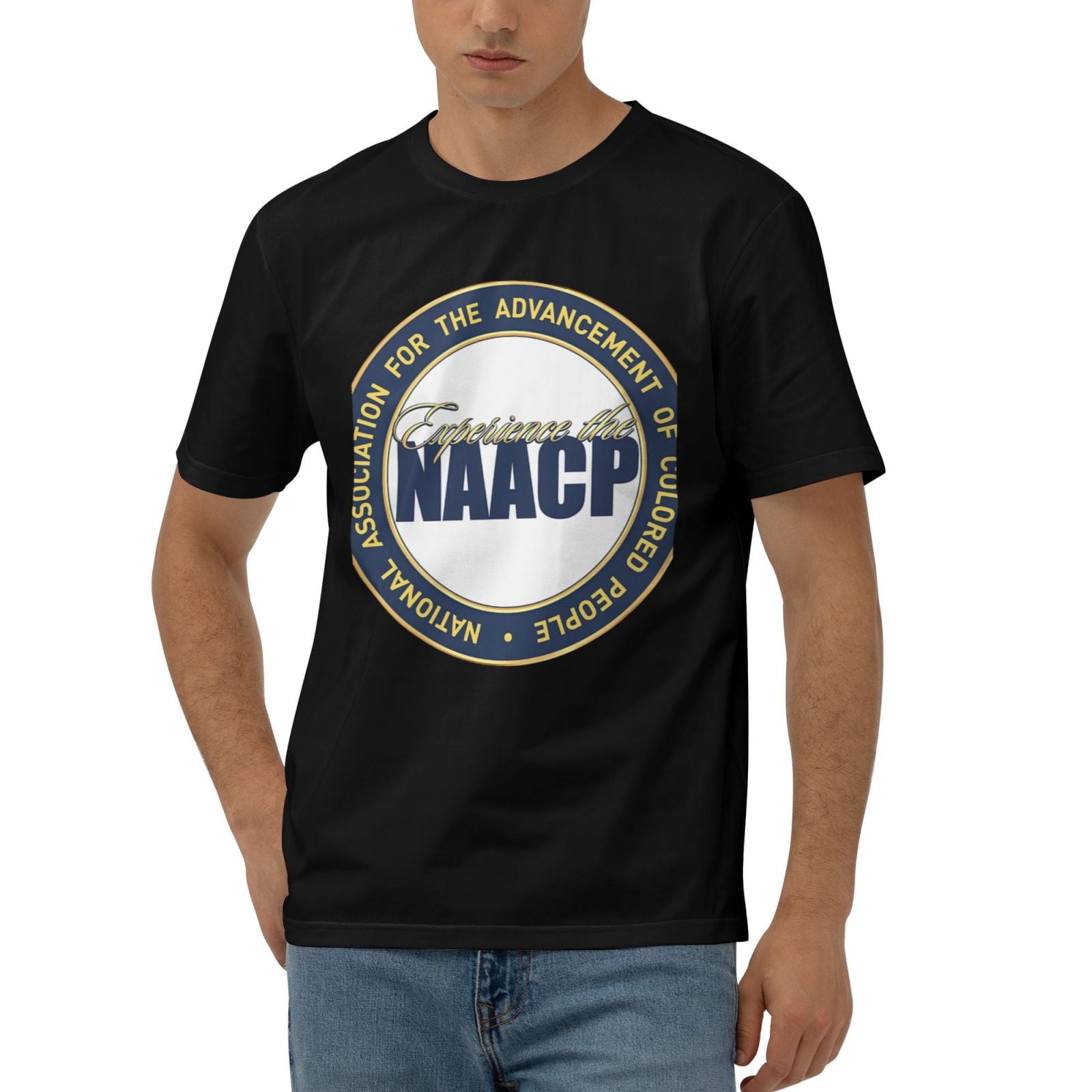 Male Exp Naacp Shirt Summer Round Neck Top Casual Short Sleeved T-Shirt ...
