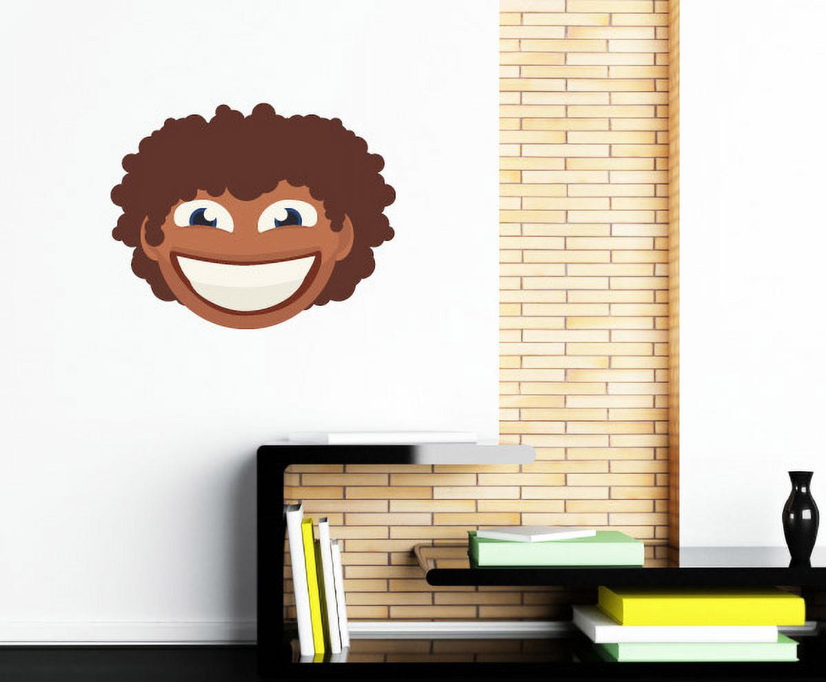 Male Face Emoticon Wall Decal - Vinyl Sticker - Car Sticker ...