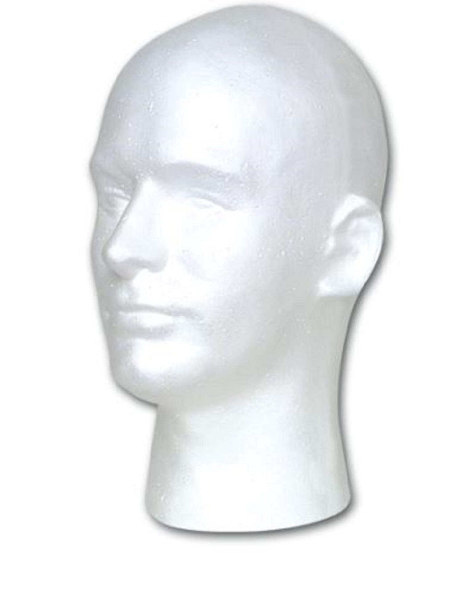 Male Face Styrofoam Mannequin Head - Walmart.com