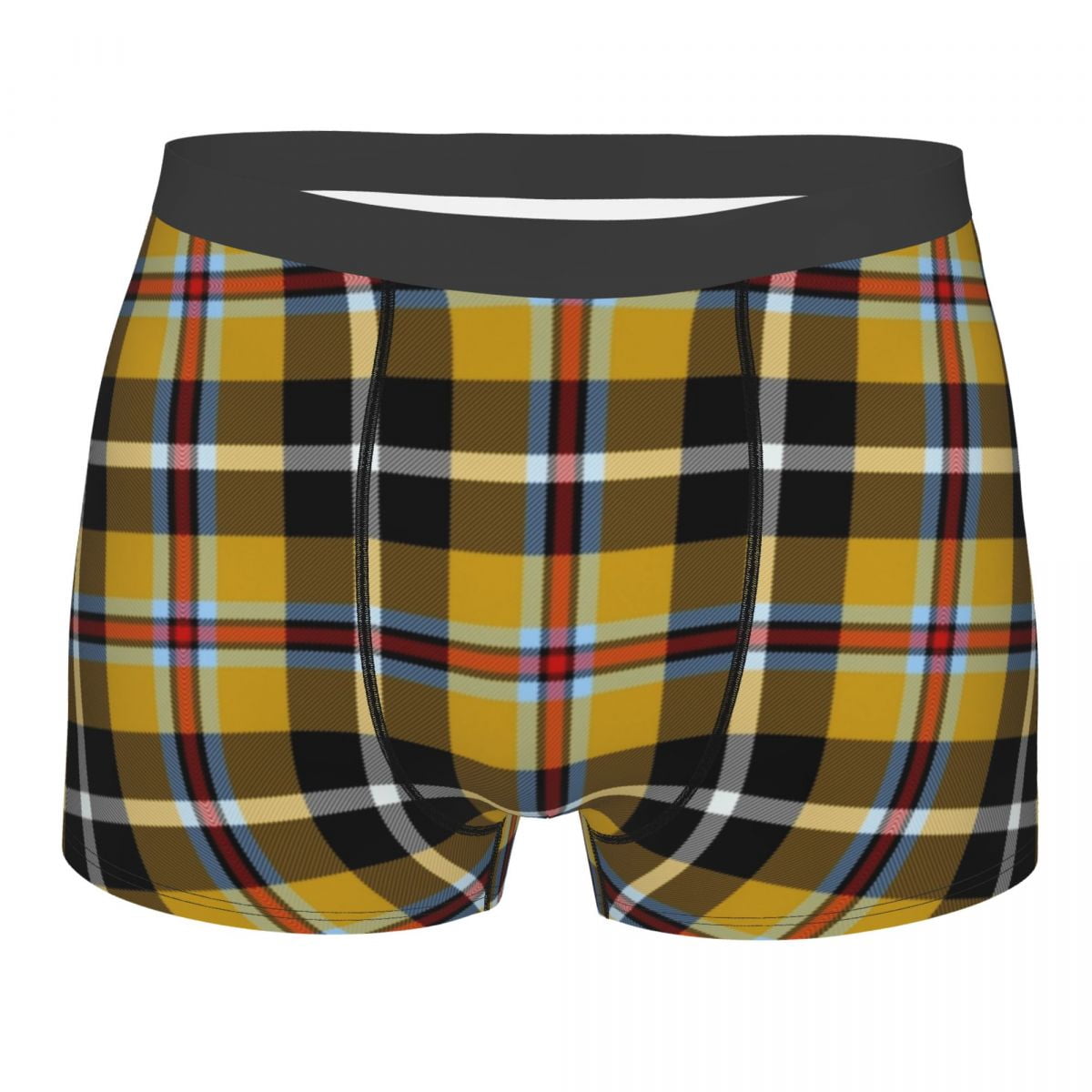 Male Fashion Westy Tartan Beige Plaid Underwear Boxer Briefs Men ...