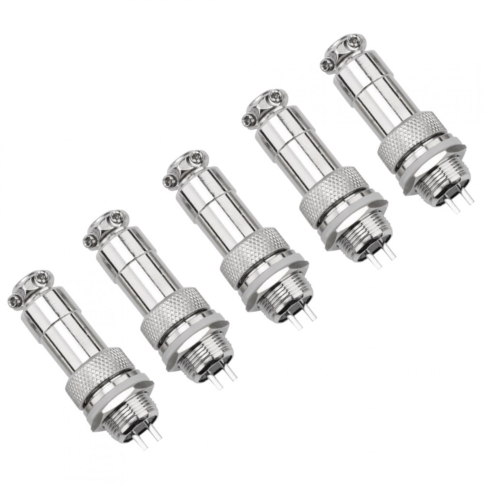 Male Female Aviation Connector Plug Socket Kit,5 pcs/set GX12 2Pin Male ...