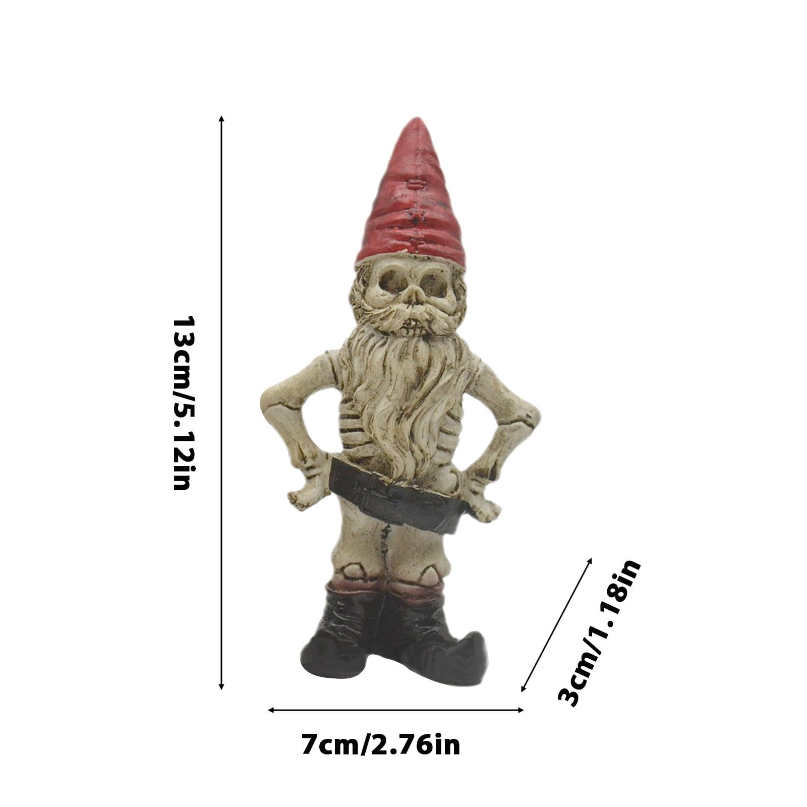 Male and Female Halloween Skeleton Gnome Couple Garden Statue Zombie ...