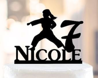 Male or Female Karate Cake Topper,Martial Arts Party,Tae Kwon Do Party ...
