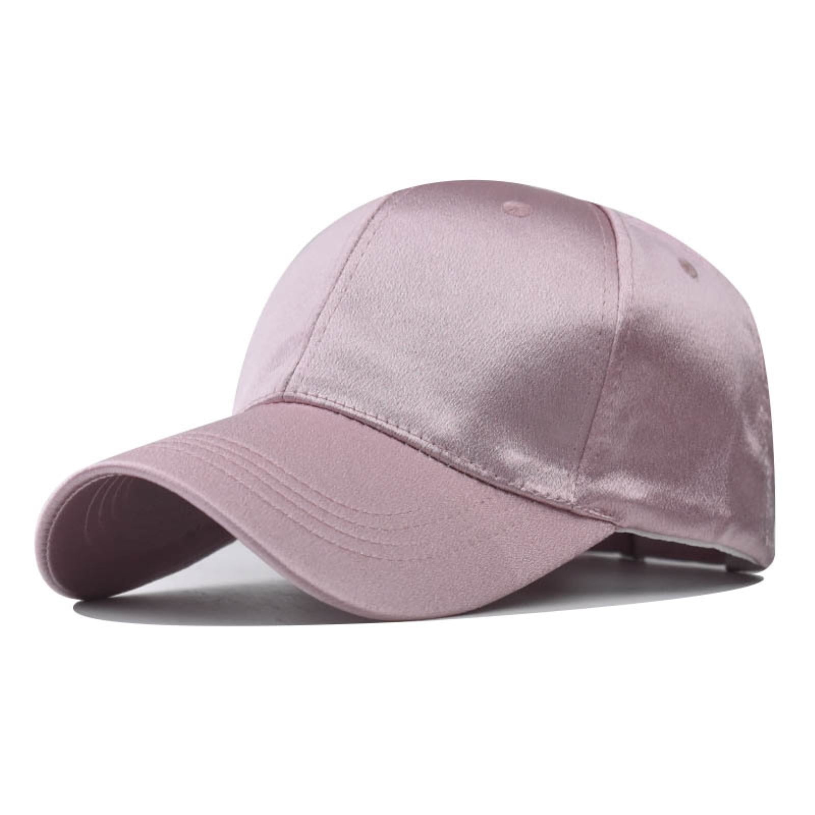 Male Female Neutral Summer Satin Solid Baseball Caps Adjustable Hat ...