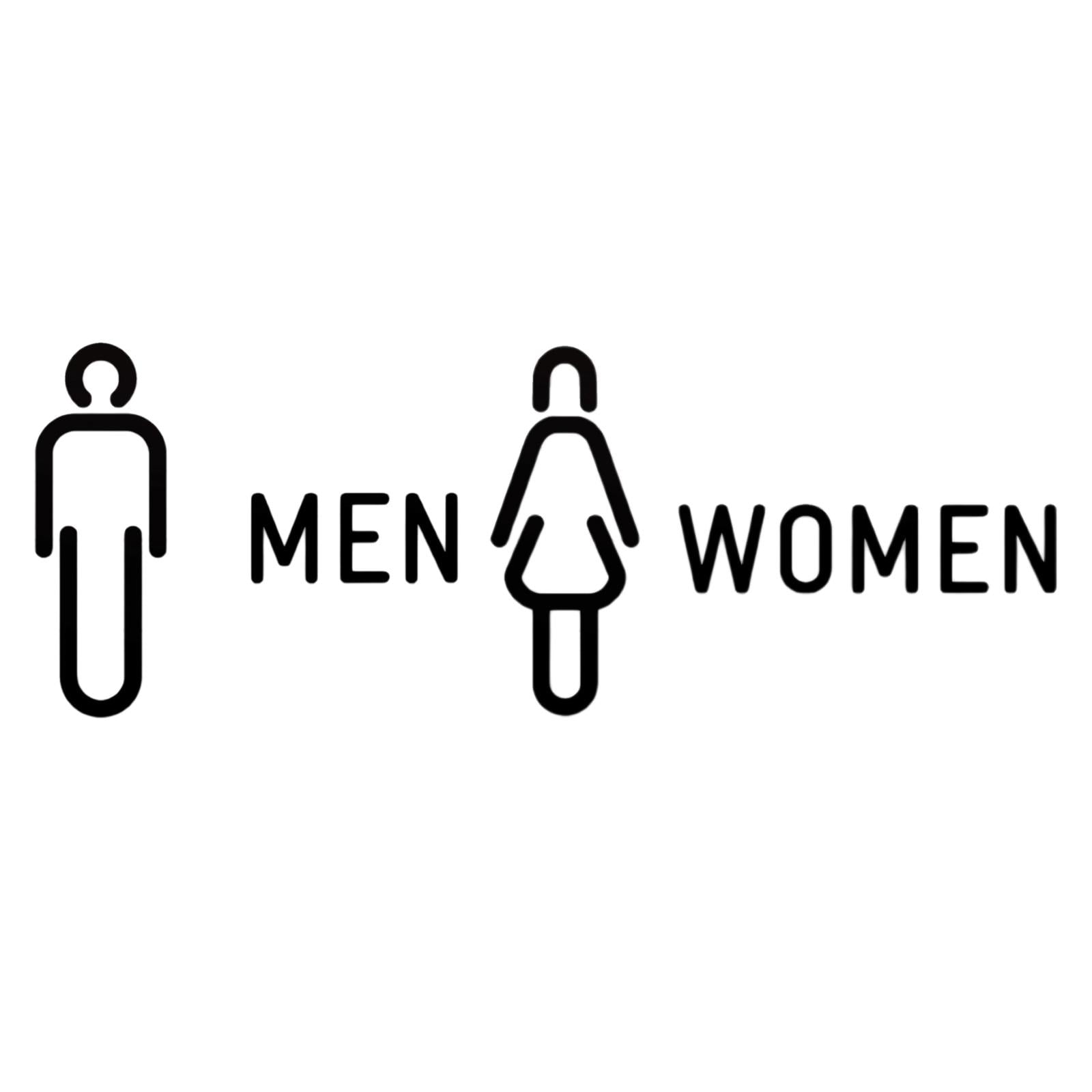 Male Female Toilet Sign WC Stickers 3D Public Place Bathroom Sign ...