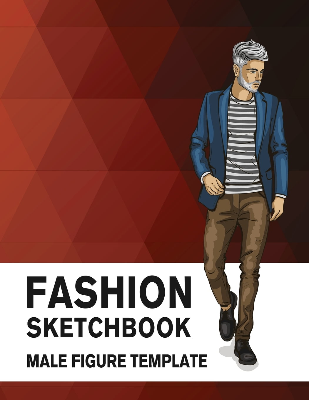 Male Figure Template: Fashion Sketchbook with Large Male Figure ...