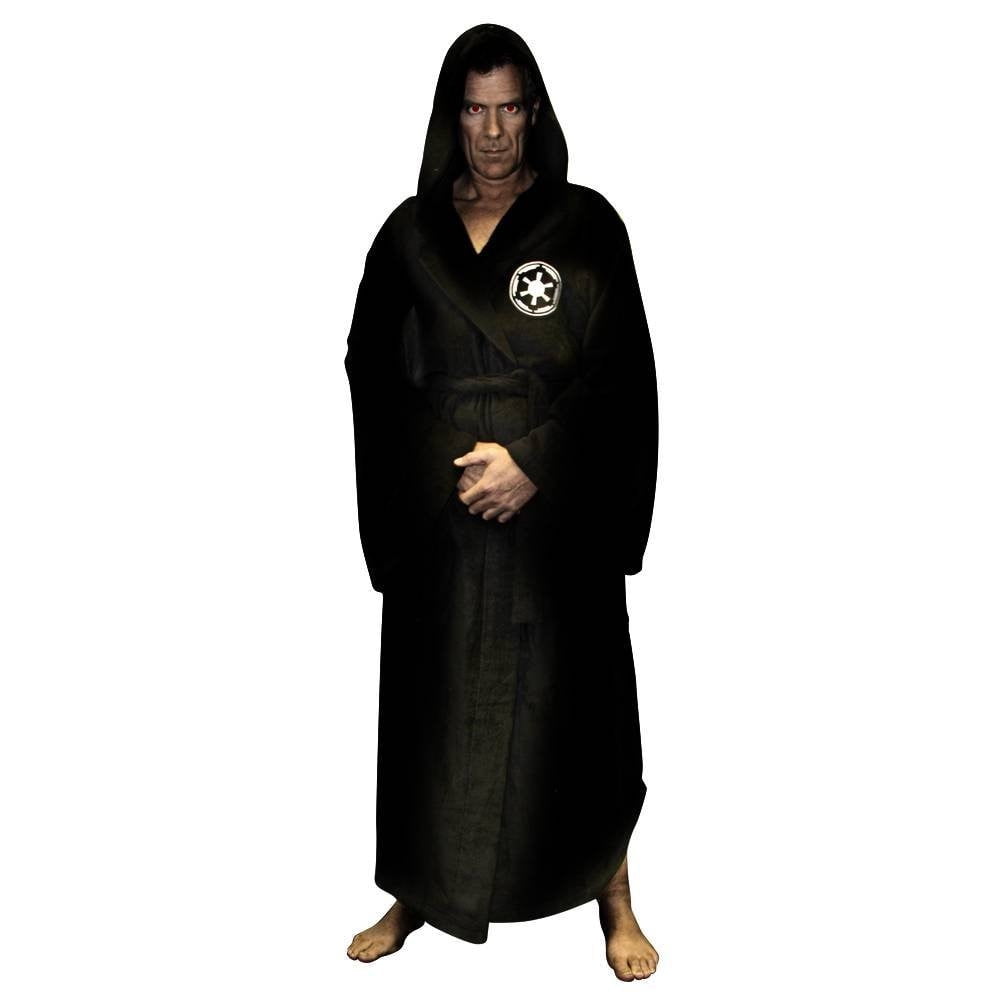 Male Flannel Robe Male With Hooded Thick Star Dressing Gown Jedi Empire ...