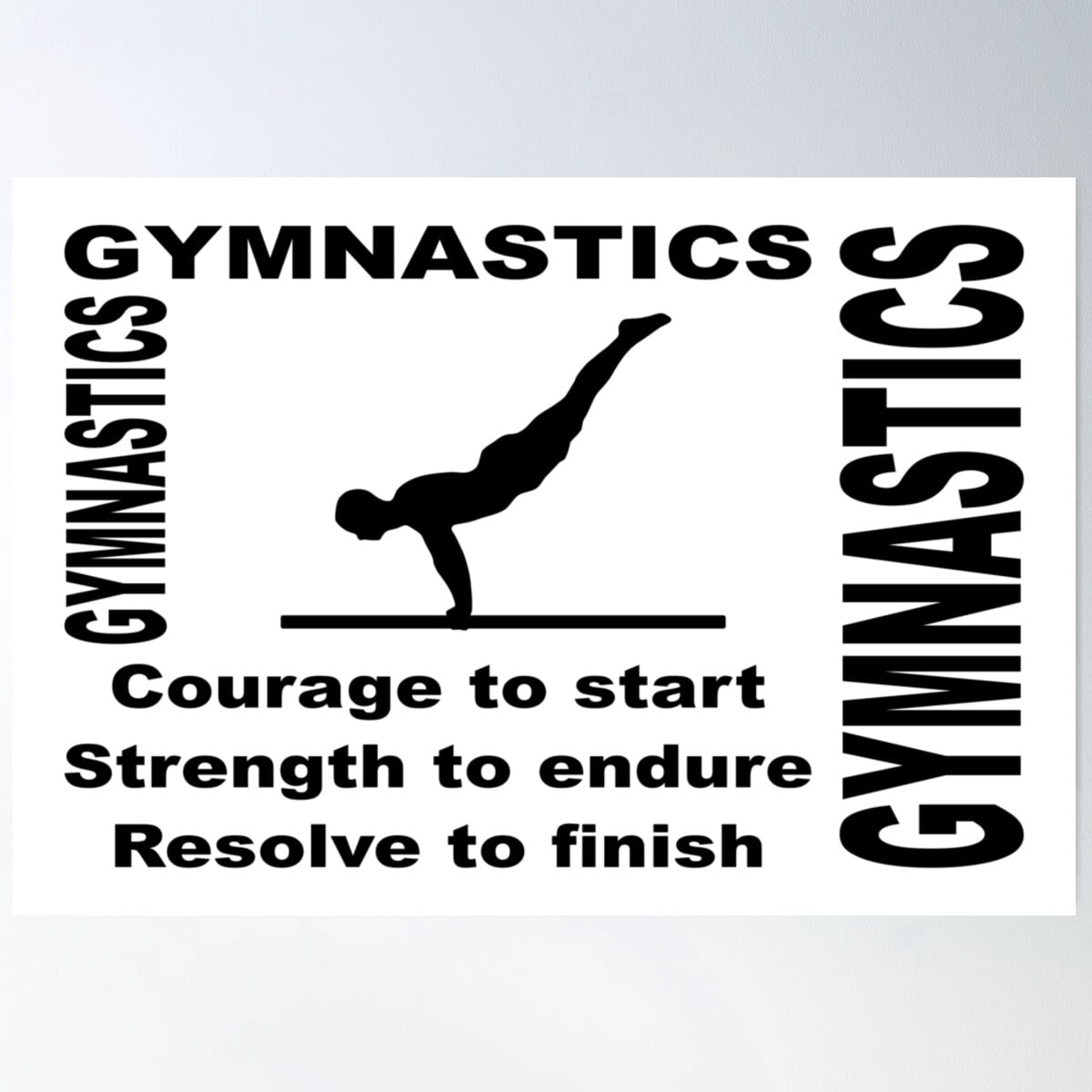 Male Gymnastics Inspirational Quote Poster Wall Art, Modern Wall Decor ...