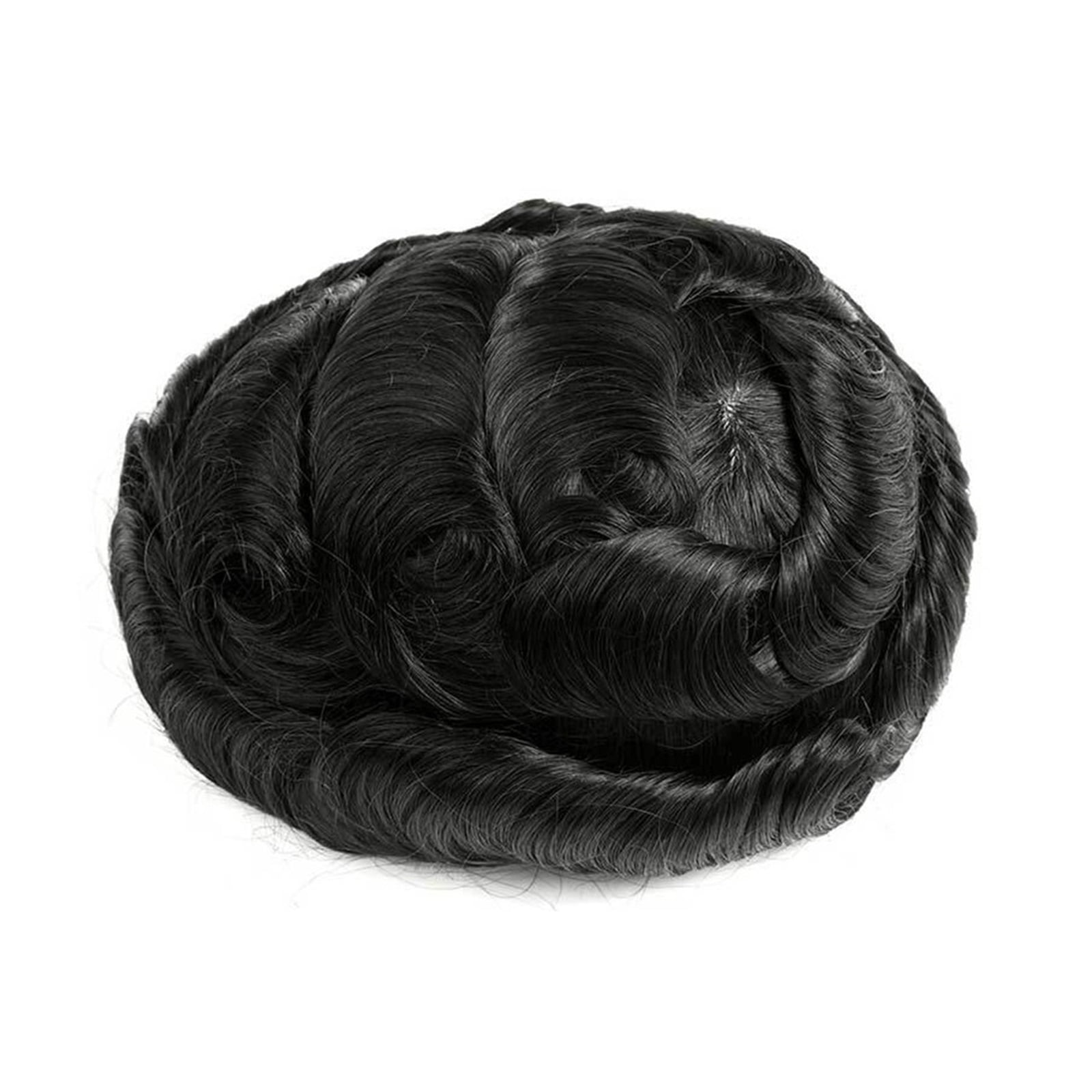 Male Hair Prosthesis Human Hair System Men's Toupee Lace Top Injected ...