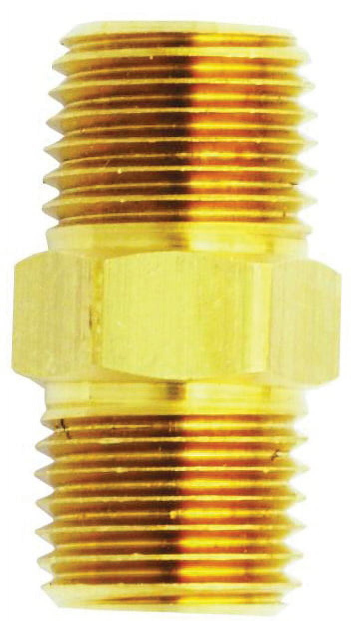 Male Hex Nipple Brass Fitting 2 Pack - Walmart.com