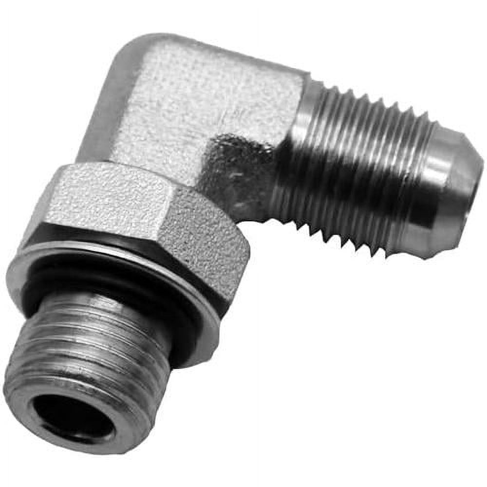 Male JIC X 9/16" Male ORFS, 90 Deg. Elbow Hydraulic Hose Adapter - Walmart.com