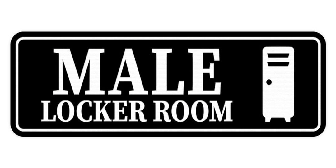 Male Locker Room Wall Or Door Sign Sign For Door, Acrylic Plastic ...