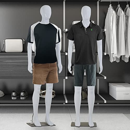 Male Mannequin Full Body 73" High Adjustable Realistic Manikin Torso ...