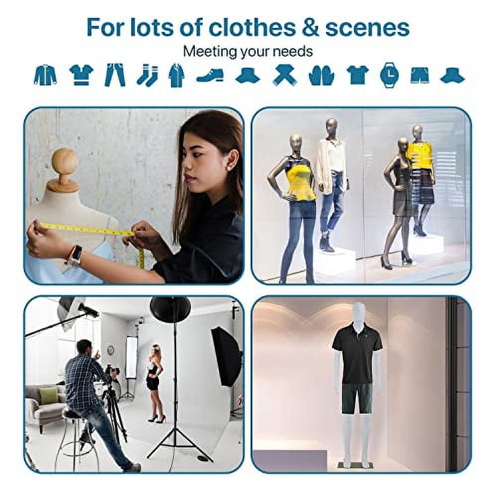 Male Mannequin Full Body 73" High Adjustable Realistic Manikin Torso ...