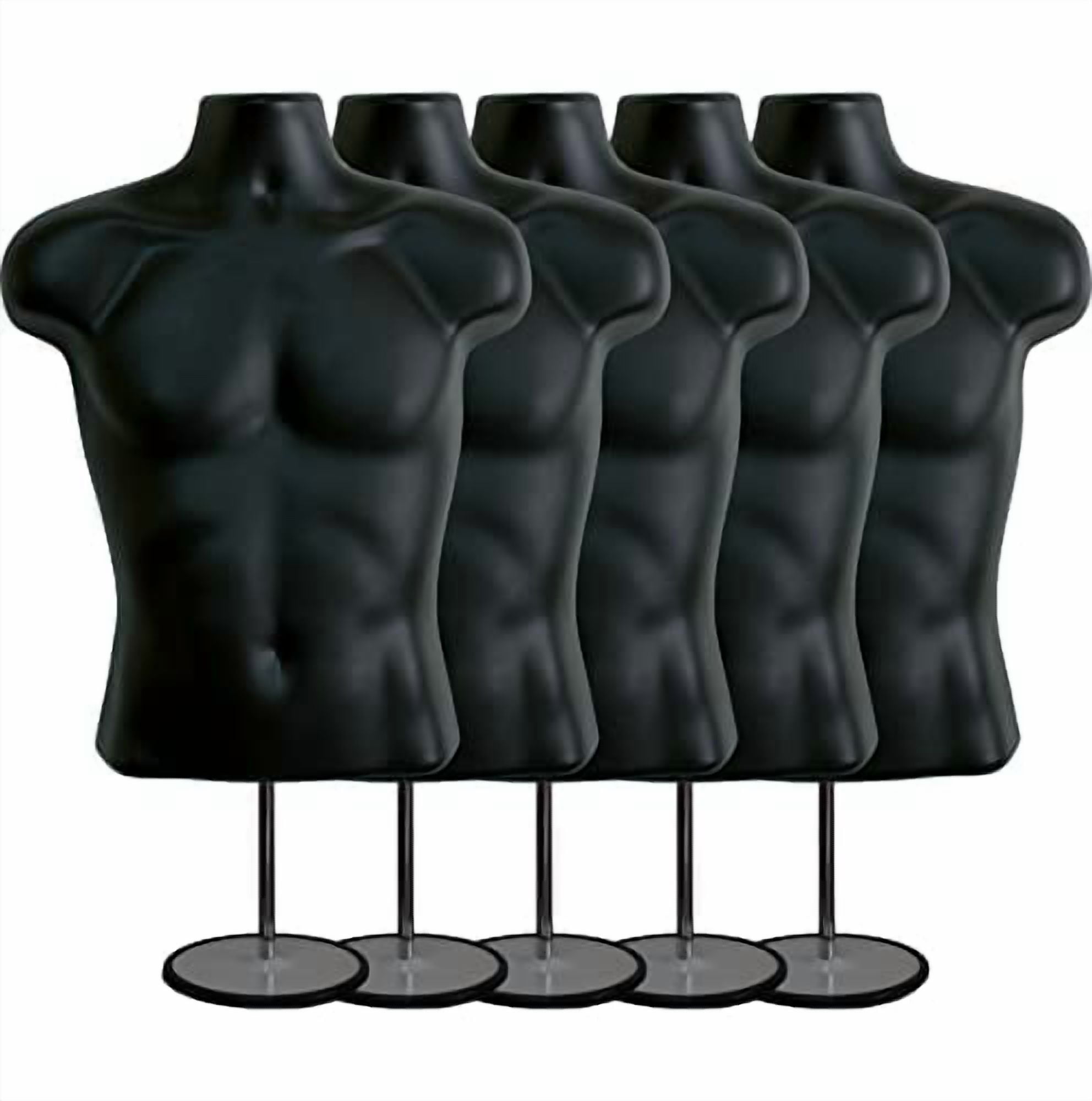Male Mannequin Torso with Metal Stand Hollow Back Body Stackable Dress ...