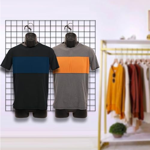 Male Molded Shatterproof Black Shapely Torso Form with Hook - Fits Men ...