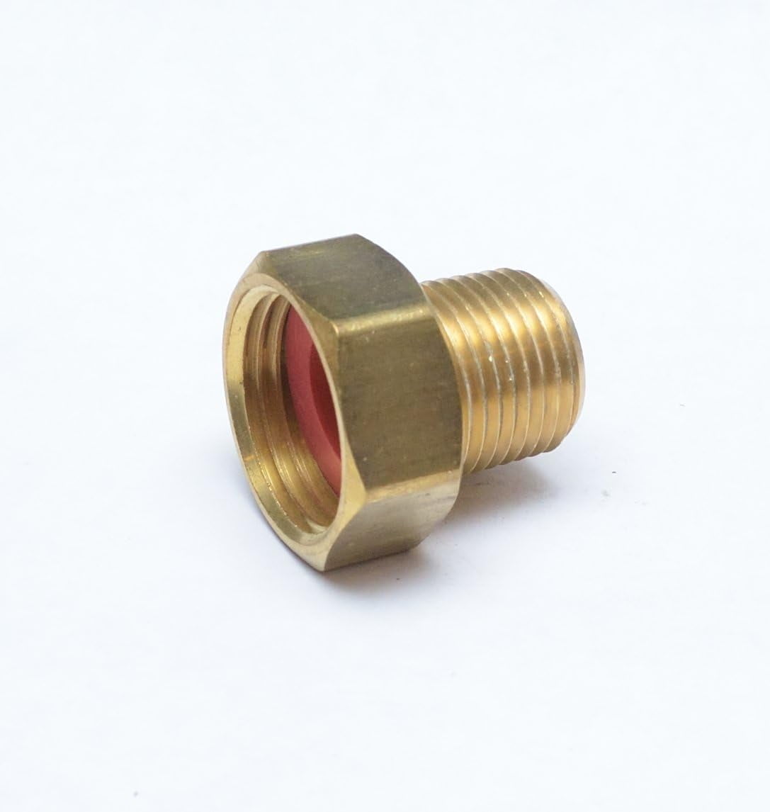 Male NPT MPT MIP to 3/4" Female GHT Garden Hose Thread Adapter Brass ...