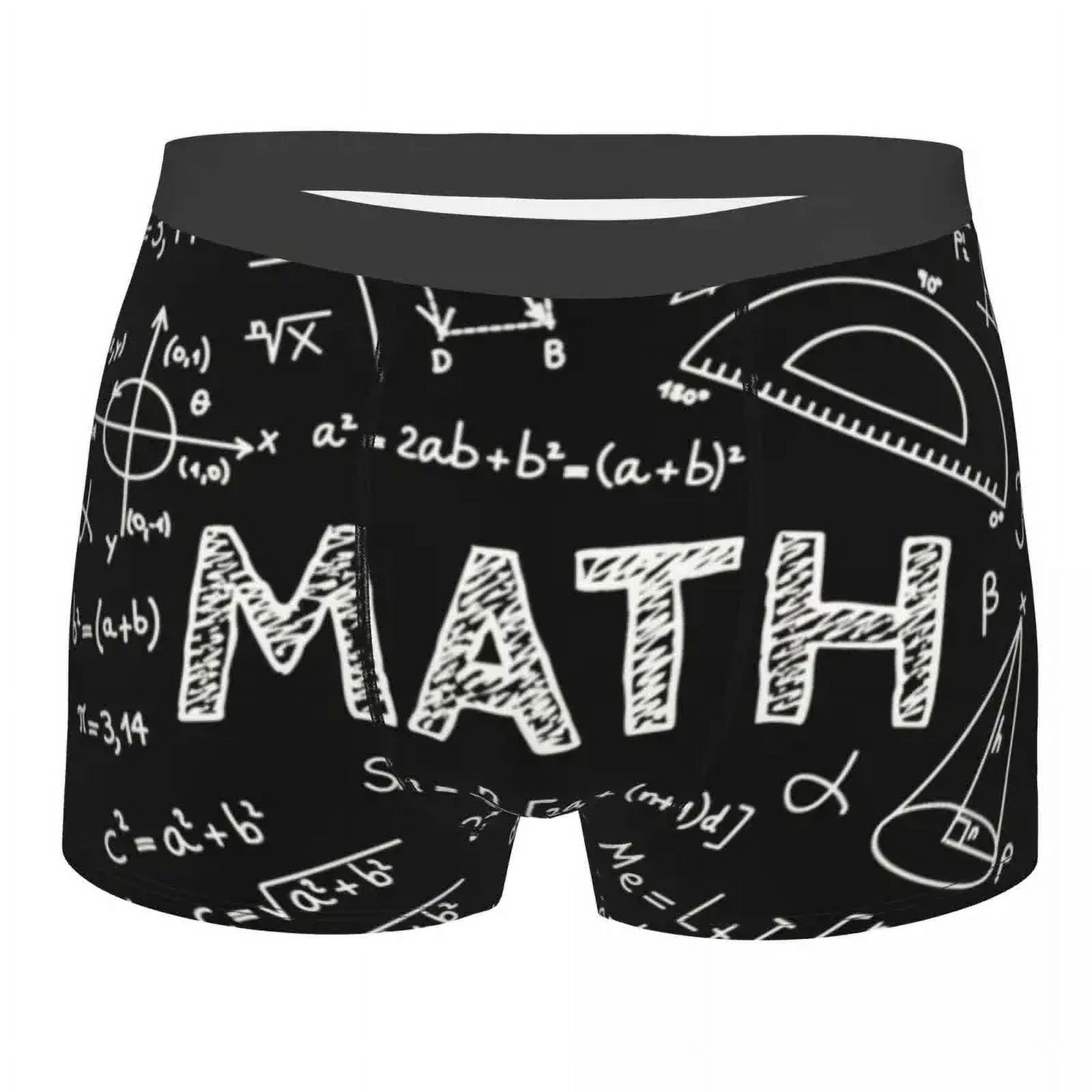 Male Novelty Math Symbol Underwear Science Mathematics Teacher Gift ...